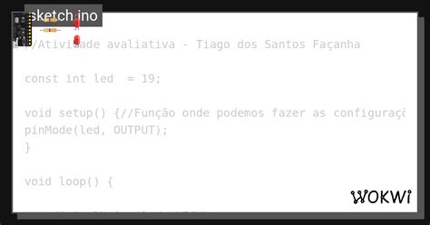 Q01 Atividade 1 Wokwi Esp32 Stm32 Arduino Simulator