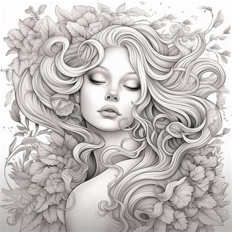 Premium Ai Image Gray Scale Coloring Sexy Woman In Dress And Fashion Modeling