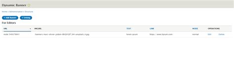 Dynamic Banner Drupal Org