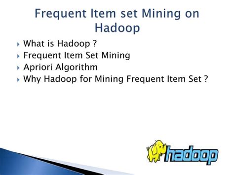 frequent itemset mining on hadoop ppt