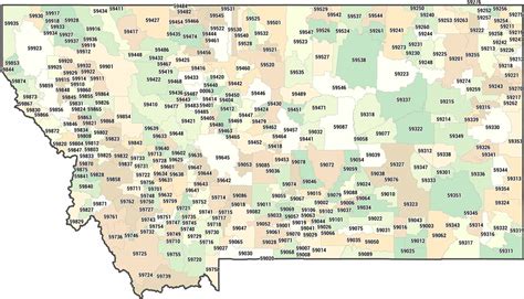 Montana Zip Code Map Us Maps