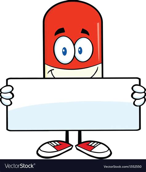 Cartoon Pill Capsule Medication Vector Image On Vectorstock In 2025