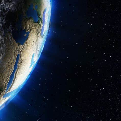 Premium Photo Middle East From Space 3d Rendering