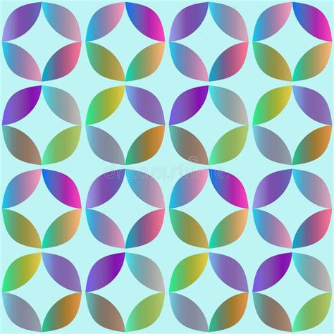 Seamless Pattern With Rounded Geometric Elements Stock Vector Illustration Of Cute Mosaic