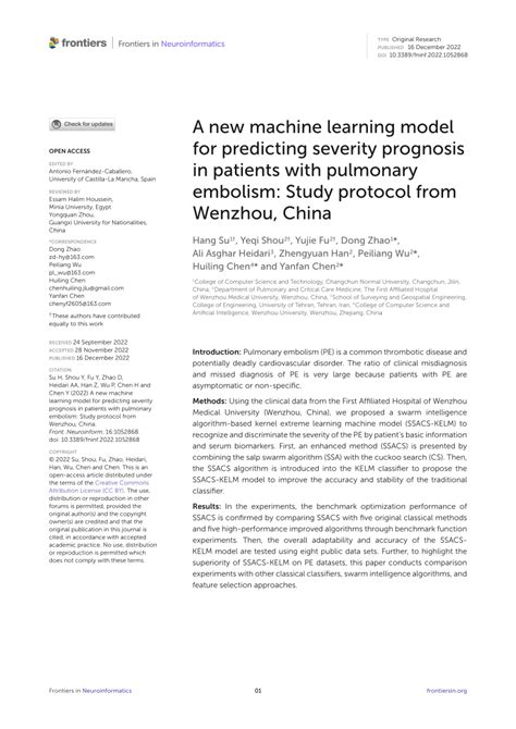 Pdf A New Machine Learning Model For Predicting Severity Prognosis In