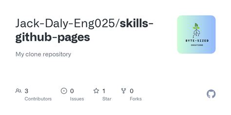 Github Jack Daly Eng025skills Github Pages My Clone Repository