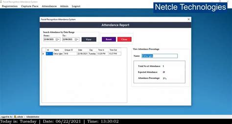 Facial Recognition Attendance System In C And Sql Server