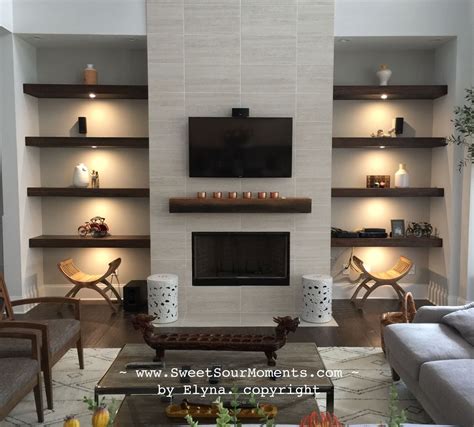 Diy Floating Shelves Sweetsourmoments Built In Shelves Living Room