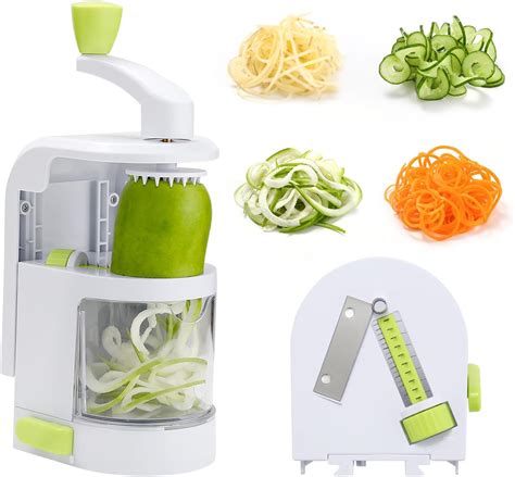 Spiralizer Vegetable Slicer 4 In 1 Rotating Blades Veggie