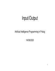 Input And Output Pdf Input Output Artificial Intelligence Programming In Prolog