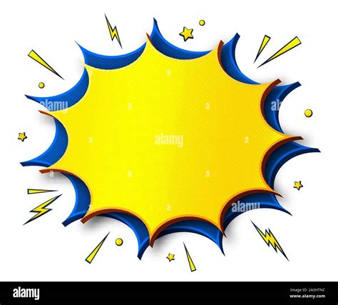 Comics background. Cartoon poster in pop art style with yellow-blue ...