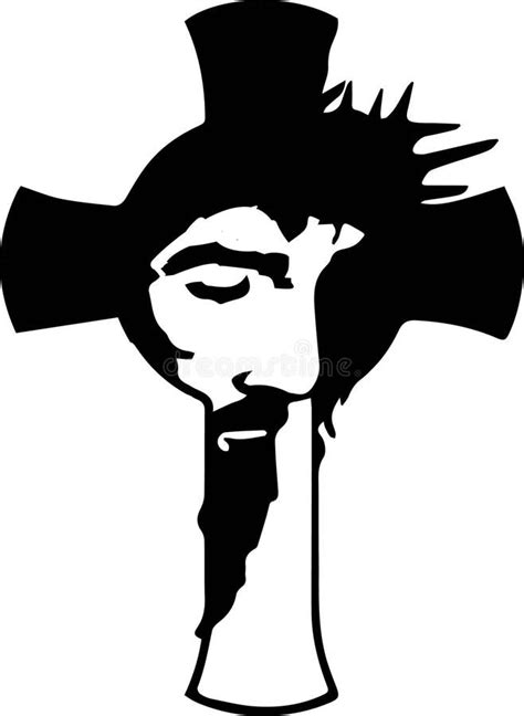 Jesus And Cross Vector Stock Vector Illustration Of Drawing 263139296