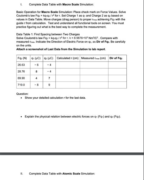 Solved I Complete Data Table With Macro Scale Simulation