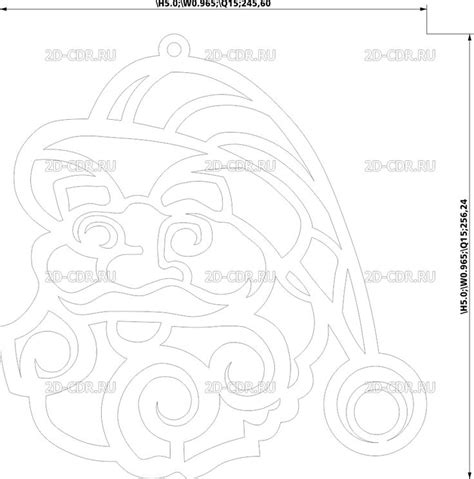 Вектор Ёлочная игрушка 111 для лазерной резки Coreldraw Ёлочные игрушки Игрушки Шаблон