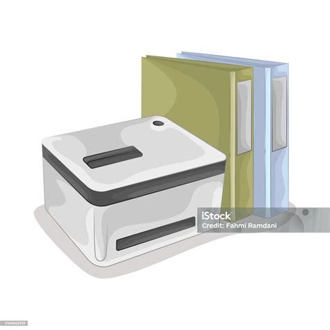 Printer With Folder Stock Illustration Download Image Now Business