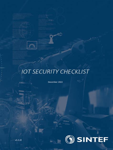 Iot Security Checklist V1 1 0 Pdf Encryption Internet Of Things