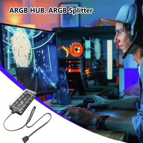 Argb Splitter Hub 3 Poliger Argb LÜfter Hub 5 V Pc Argb Splitter Hub 11 Por Eur 16 41