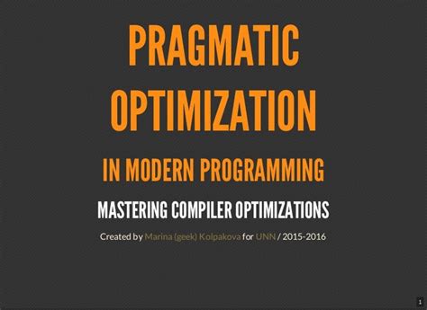 A Nice Presentation On Compiler Optimization Techniques With Examples