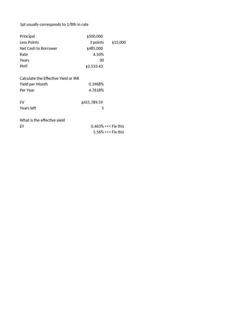 Class 2 Formulas Mortgage Math Pdf