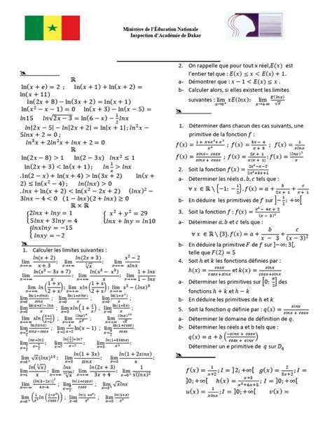 Td Logarithme Neperien Pdf