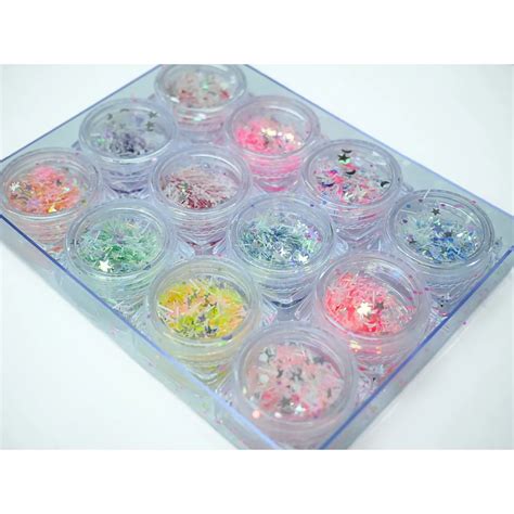 Mixed Star And Moon Sequins Set Of 12 Cllam Supply