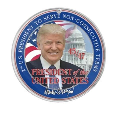 trump 2nd president to serve non consecutive terms ornament