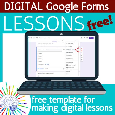 FREE Make Digital Lessons With Google Forms Simple Template