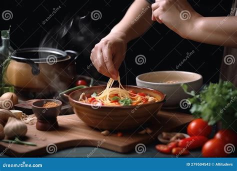 Person Cooking Traditional Cuisine With Fusion Twist For Unique And