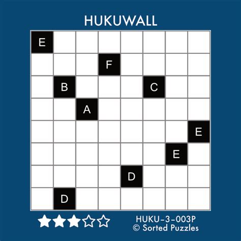 Hukuwall HUKU 3 003P Sorted Puzzles Hukuwall HUKU 3 003P Sorted Puzzles