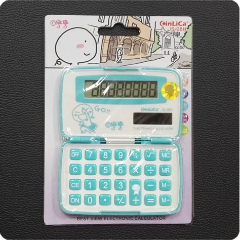 Dual Power 8 Digit Display Electronic Folding Calculator