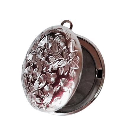 Round Disk Locket Stainless Steel 27mm Silver Hills Gems