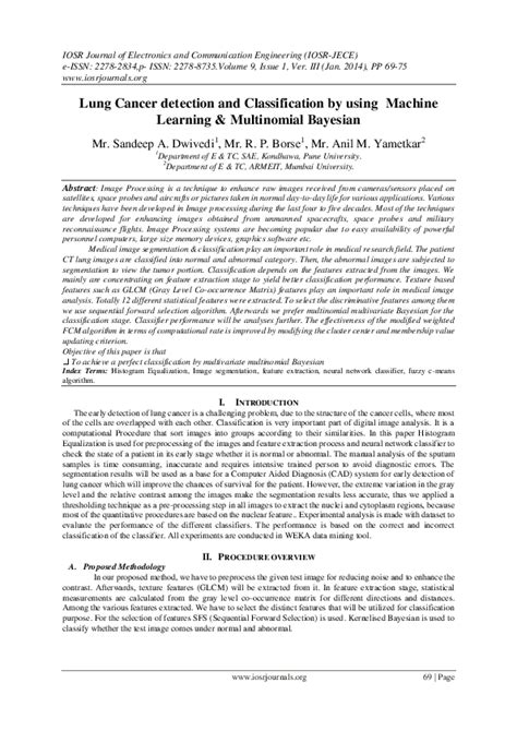 pdf lung cancer detection and classification by using machine