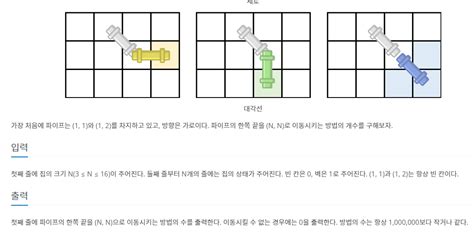[boj] 17070번 파이프 옮기기1 java