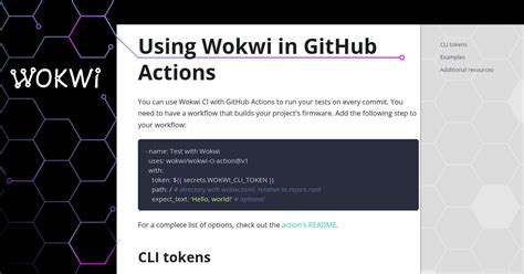 Using Wokwi In GitHub Actions Wokwi Docs