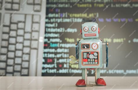 Premium Photo Symbol For A Chatbot Or Social Bot And Algorithms Program Code In The Background