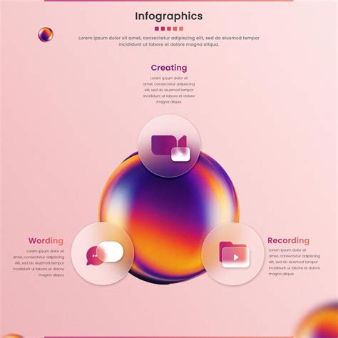 Glass Effect Infographic Business Template Design Premium Ai