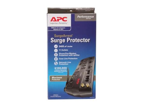 Apc P11vnt3 8 Feet 11 Outlets 3020 Joules Surge Suppressors Neweggca