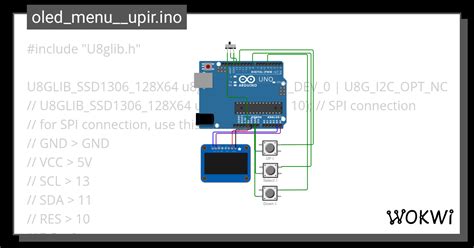 Oled Menu Upir Ino Copy Copy Wokwi ESP32 STM32 Arduino Simulator