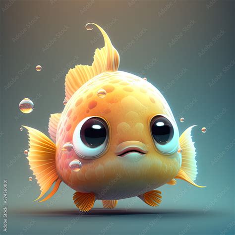 Cute Fish Character Generative Ai Stock Illustration Adobe Stock