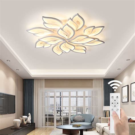 Jaymp Flower Shaped Ceiling Light Dimmable Modern Ceiling Lamp Remote Control Led Lighting