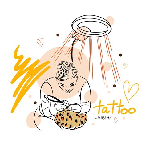 Premium Vector Girl Draws On A Pumpkin Tattoo Master Handwritten