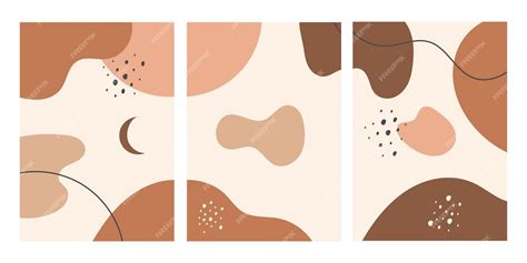 Premium Vector Wall Decoration Vector Set Art Image Of Abstract Shapes