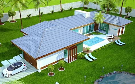 Stunning U Shaped House With Pool