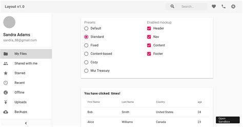 Material Ui Layout V129 Forked Codesandbox