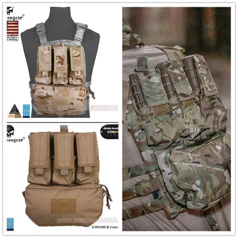 Emersongear Assault Back Panel Tactical Molle Vest Ammo Carrier Pouch