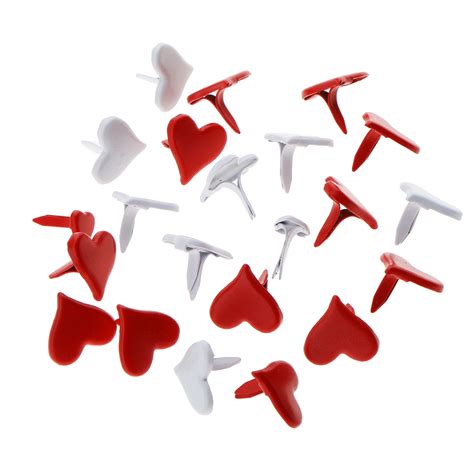 100pcs 11mm Heart Shape Metal Brads Scrapbooking E Vicedeal