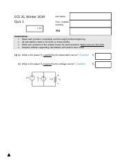 ECE Winter Quiz A Pdf ECE Winter Quiz Last Name First Middle