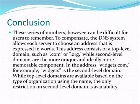 An Explanation Of Domain Names PPT