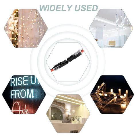 5pcs Double Wire Plug In Connector 2 Pin Pluggable Led Wire