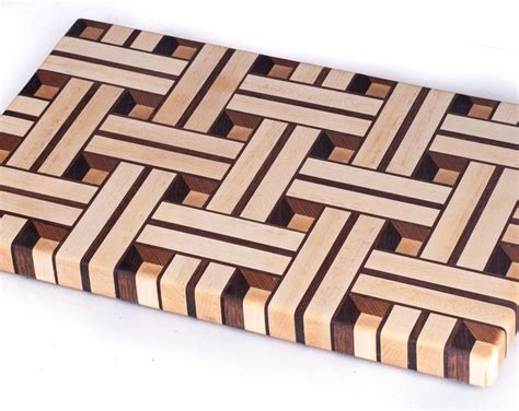 Basketweave D End Grain Cutting Board Etsy